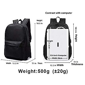 Waroost Teens Graphic Lightweight Daypack Student Canvas Book Bag,Waterproof Laptop Computer Bags Classic Travel Knpasack