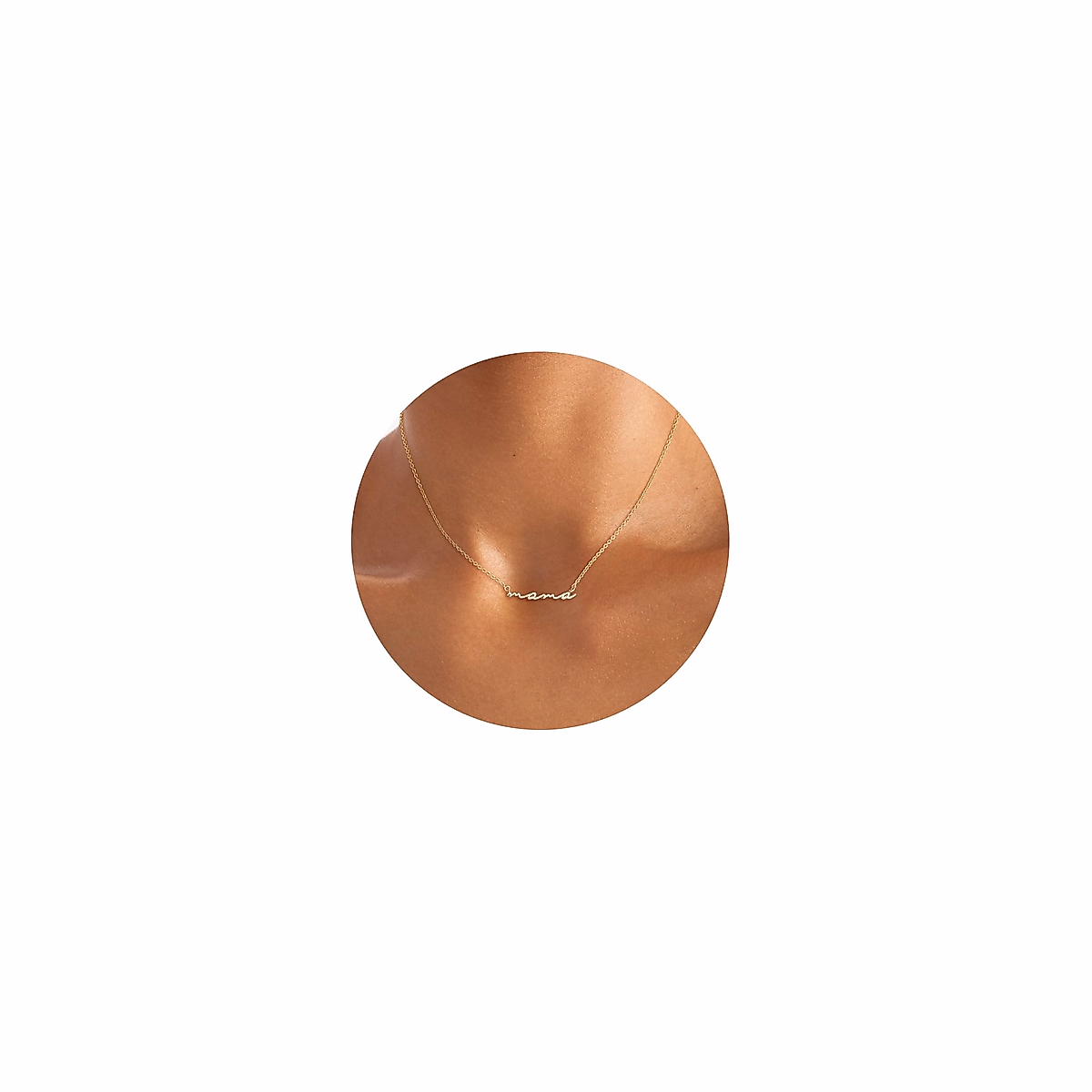 Foxgirl Mama Gold Necklace 18k Gold Plated Dainty Mother Necklace Initial Letter Pendant Mama Necklaces Choker Personality Jewelry New Mom Gifts