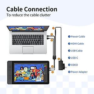 Drawing Tablet with Screen GAOMON PD1561 Drawing Monitor Art Tablet with Adjustable Stand, 10 Shortcut Keys, Tilt Support, Battery-Free Pen, 15.6-inch Graphics Tablet for Mac, Windows PC