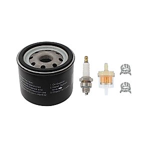 MOTOKU Oil Filter Spark Plug for Craftsman LTX1000 LT2000 for John Deere L110 D110 L118 LA120 D125 Lawn Mower Tractor for Briggs & Stratton 14 20 HP V-Twin Engine 122600 123600 OHV 115-170 492932S