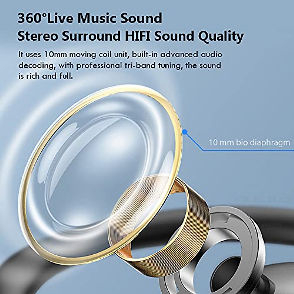 Changes That Heal Bluetooth Earphone Led Display Wireless Headphone TWS With Microphone Stereo Earbuds Waterproof Noise Cancelling Headsets,white