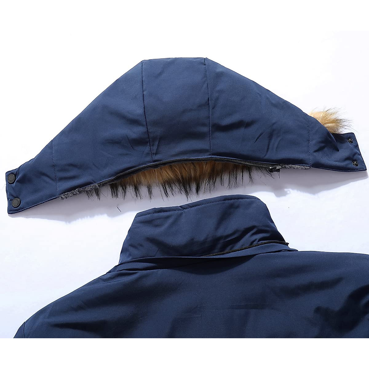 MOERDENG Men's Winter Snow Coat Warm Ski Jacket Waterproof Hooded Work Outerwear