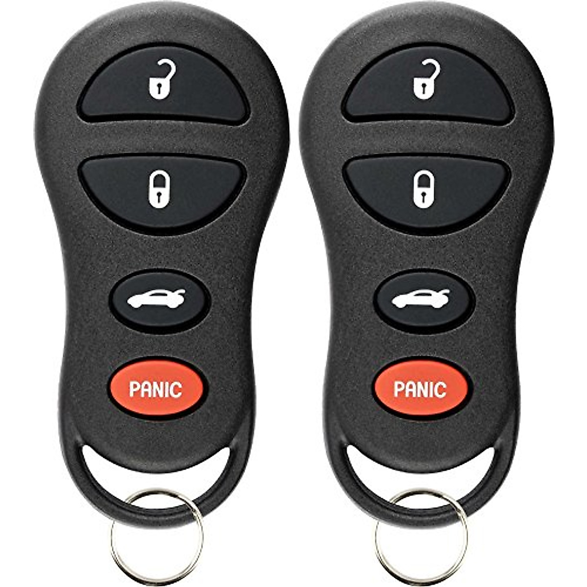 KeylessOption Keyless Entry Remote Control Car Key Fob Replacement for GQ43VT17T 04602260 (Pack of 2)