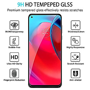 [2+2 Pack] for Motorola Moto G Stylus 5G Screen Protector and Camera Lens Protector,9H Hardness Tempered Glass Film,with 2.5D Edge Protection,HD Clear [Anti-Scratch] [Bubble Free] Easy Installation