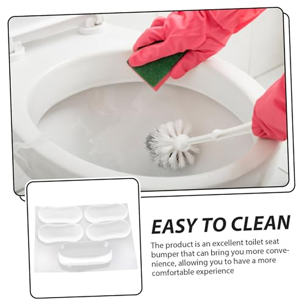 Homoyoyo 1set Toilet Seat Cushion Toilet Seat Pad Toilet Covers Toilet Seat Bumpers Door Bumper Toilet Seat Bidet Replacement Kit Silicone Bumpers Furniture Bumpers Silicone 20pcs