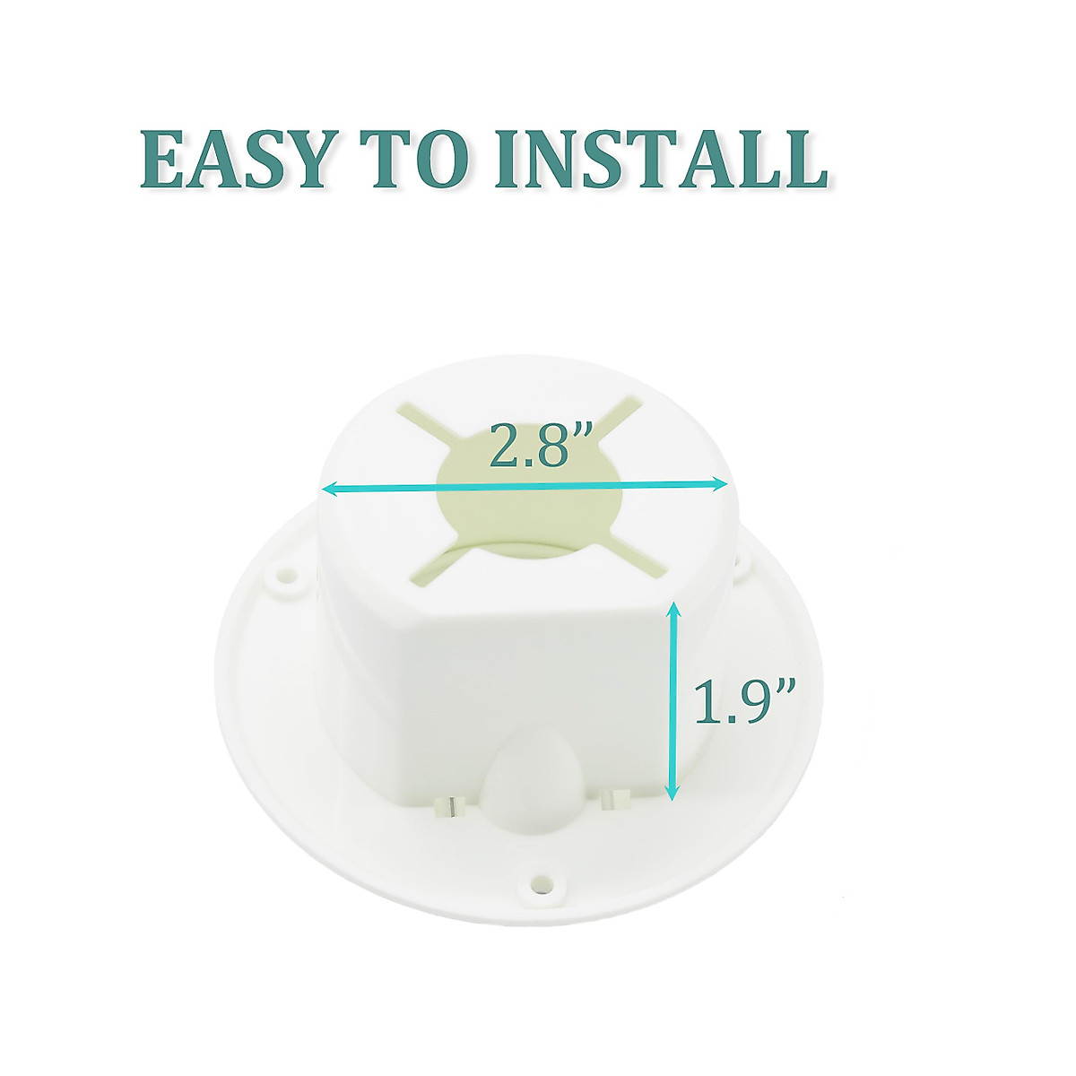 X-Haibei RV Trailer Camper Electric Power Cord Cable Hatch Round Fits 2-3/4 inches Dia. Hole Flip Up Cover (White)