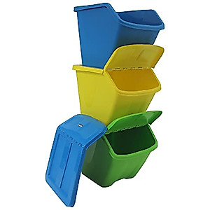 Redmon since 1883 10 Gallon Stackable Shutter 3 PC Set Bins (7319)