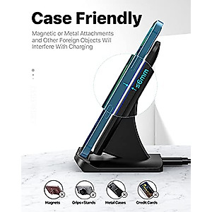 Wireless Charger, ikeer Fast Wireless Charging Stand,15W Compatible with iPhone 14/14Pro/14ProMax/13/13Mini/12/11/XS/XR/X/8plus,for Samsung Galaxy S22/S21/S20/Note 20Ultra
