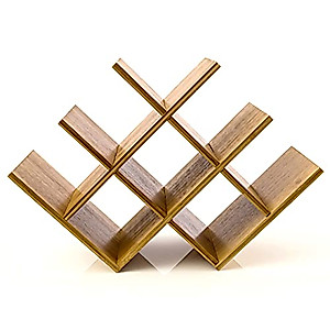 Wine Rack Wine Holder Wine Storage 8 Bottle Rack Horizontal Storage Compact Design Made of Organic Bamboo by Intriom Bamboo Collection