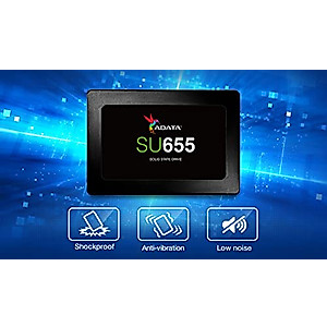 ADATA SU655 120GB 3D NAND 2.5 inch SATA III High Speed Read up to 520MB/s Internal SSD (ASU655SS-120GT-C)