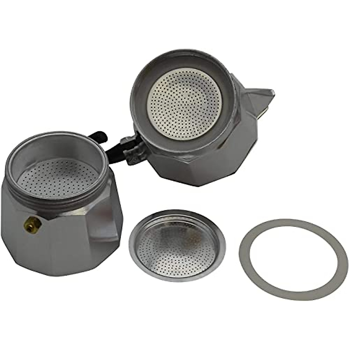 IMUSA USA Aluminum Stovetop Espresso Maker Replacement Rubber Ring & Filter only for 3 Cup