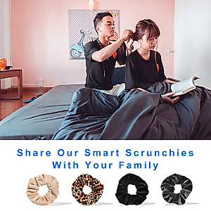 Velvet Hair Pocket Scrunchies Hair Ties wth Hidden Zipper for Girls Women Cute Elastic hair Accessories Great Scrunchy (4Mixed)