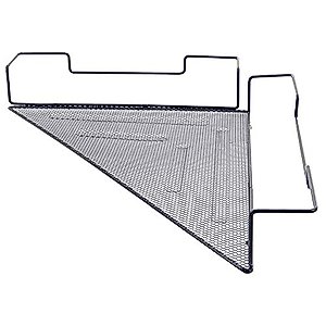 Gaweb Corner Plastic/Metal Freestanding Stackable Organizer Shelf for Bathroom,Iron Square Triangle Office Cubicle Corner Shelf Storage Rack Sundries Organizer - Triangle*