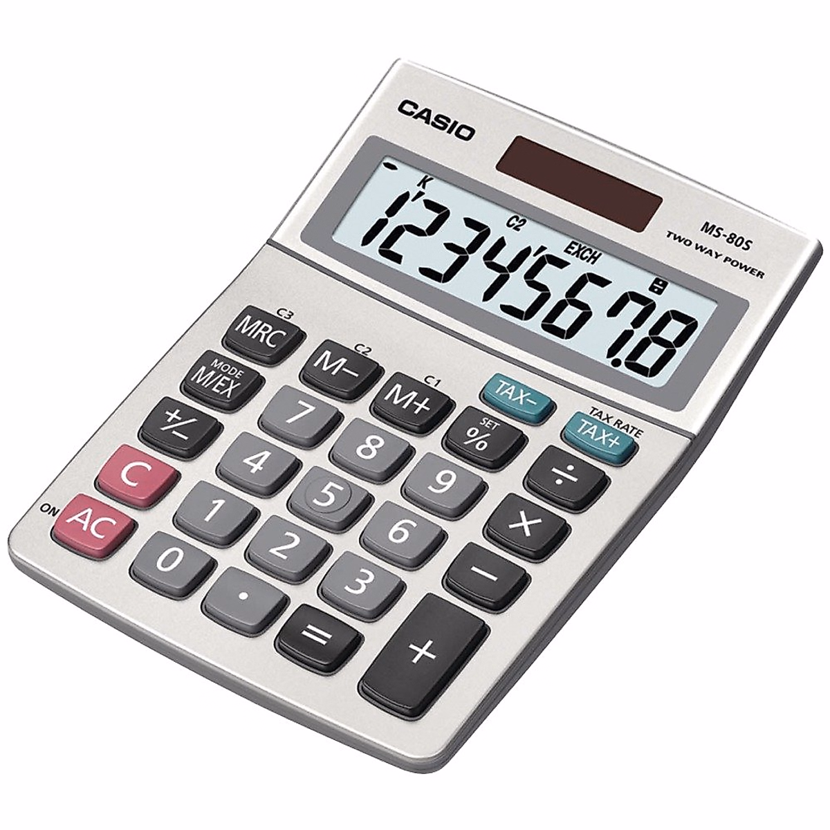 CASIO MS80SSIH SOLAR DESKTOP CALCULATOR WITH 8-DIGIT DISPLAY CASIO MS80SSIH SOLAR DESKTOP CALCULATO