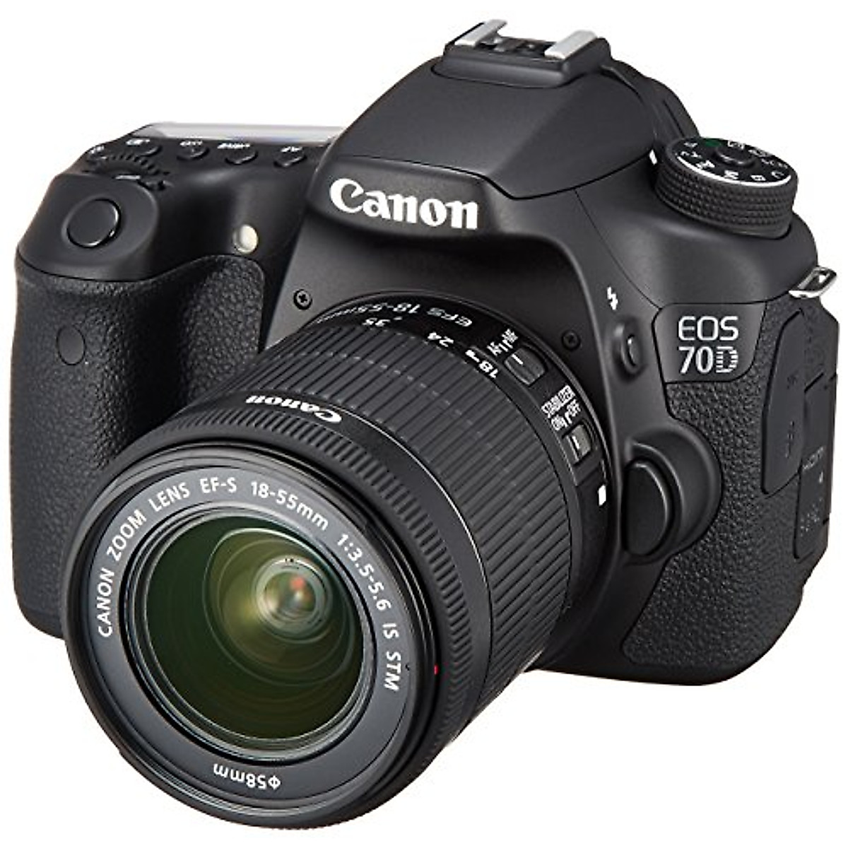 Canon DSLR camera EOS70D lens kit EF-S18-55mm F3.5-5.6 IS STM comes EOS70D1855ISSTMLK [International Version, No Warranty]
