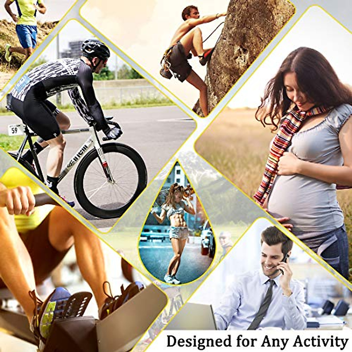 QUXIANG Compression Socks for Women & Men Circulation 3/6/7 Pairs Arch Ankle Support 15-20 mmHg Best for Running Cycling (Multi 01, S/M)