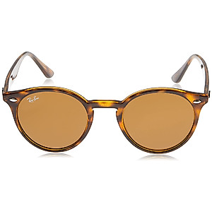 Ray-Ban RB2180 Round Sunglasses, Light Havana/Dark Brown, 51 mm