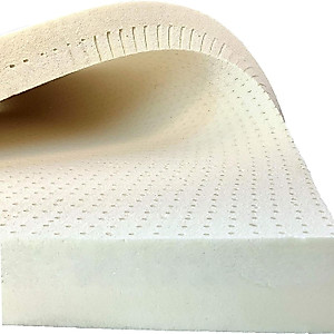 ORGANIC TEXTILES Latex Mattress Topper with Rayon derived from Bamboo Cover, Dual Firmness/Dual Zone - Soft and Firm - 2 Inches, Cal King