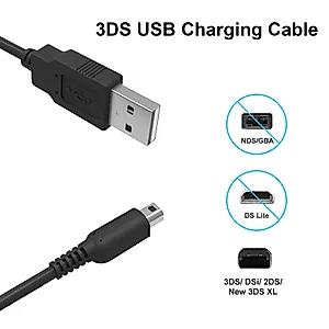 Alitutumao 3DS USB Charging Cable Power Charger Cord Compatible with New 3DS XL, New 3DS, 3DS XL, 3DS, New 2DS XL, New 2DS, 2DS XL, 2DS, DSi, DSi XL