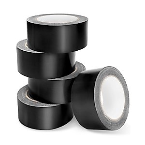 WeLiu Duct Tape Heavy Duty 5 Pack 150 Yards Black Duct Tape 9 Mil Flexible No Residue Non-Reflective Bulk Value for Indoor Outdoor Repairs Professional Industrial Use (2 inches x 30 Yards per Roll)