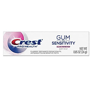 Crest Pro Health Gum and Sensitivity Toothpaste for Sensitive Teeth, Soft Mint, Travel Size 0.85 oz (24g) - Pack of 12