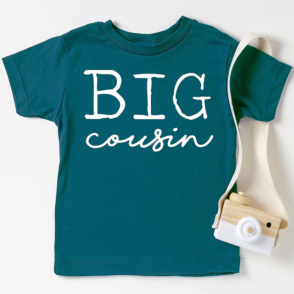 Big Cousin T-Shirts for Toddler and Youth Fun Family Outfits White on Mauve Shirt Youth Small