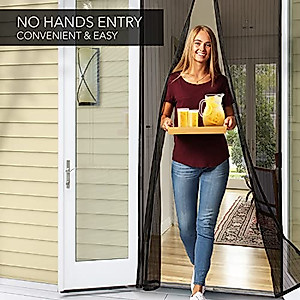 Easy Install, Self-Closing, Pet Friendly Walk Through Door Screen Magnetic Closure (38"x82") - The Original Mesh Magnetic Screen Door for Sliding Door Keeps Bugs Out - Magnetic Screen Door Flux Phenom
