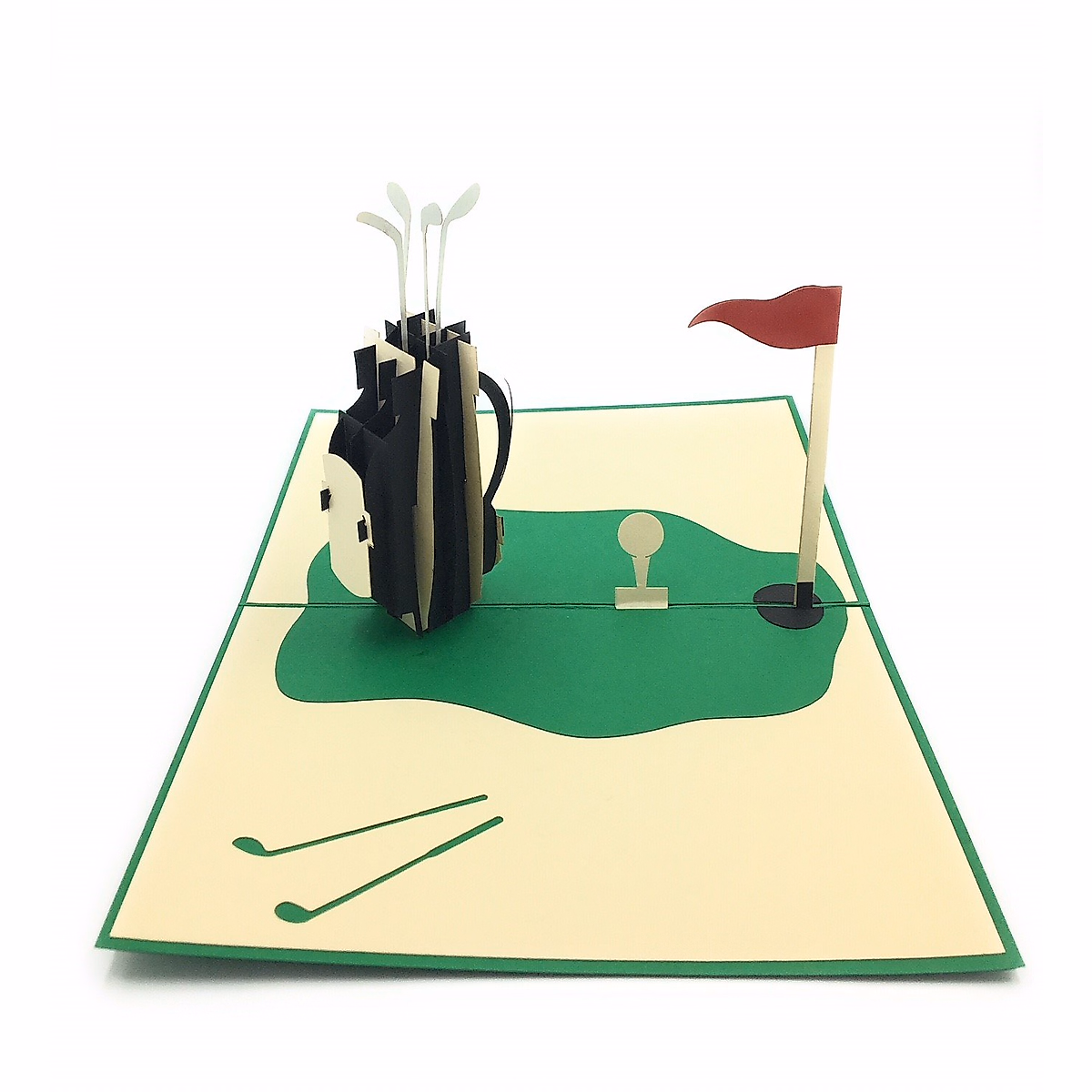 Golf lovers and enthusiasts unique pop-up card! For parents or grandfather's bday, co-workers and retirement