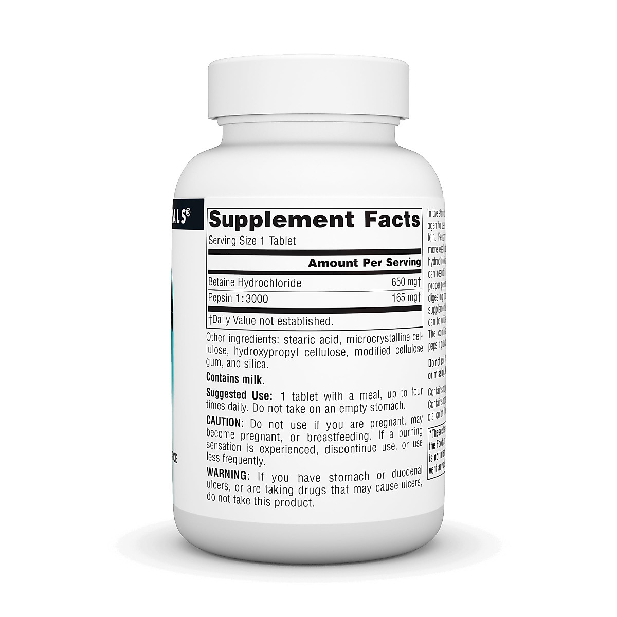 Source Naturals Betaine HCL 650mg, Inc. 90 Tabs