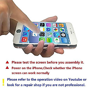 Brinonac Screen Replacement for iPhone 8/SE 2020 4.7 inch LCD Digitizer Touch Screen LCD Replacement Screen Frame Assembly Full Set with Tools and Screen Protector (Black)