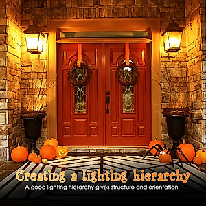 LED Par38 Flood Orange Light Bulb - 150W Equivalent Halloween Flood Lighting, 15W E26 Base Orange LED Lights, for Halloween Party Decoration, Porch, Home Lighting, Holiday Lighting Outdoor, 2 Pack