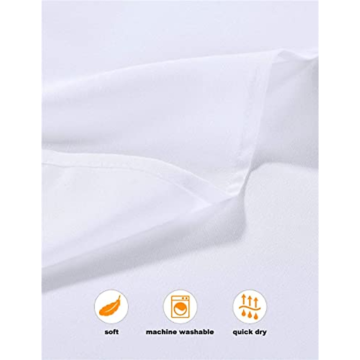 Cieltown Polyester Cloth Napkins 1-Dozen, Solid Washable Fabric Napkins Set of 12, Perfect for Weddings, Parties, Holiday Dinner (17 x 17-Inch, White)