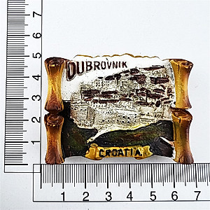 Dubrovnik Croatia Refrigerator Magnet Travel Souvenir Refrigerator Decoration 3D Fridge Magnetic Sticker Hand Painted Craft Collection