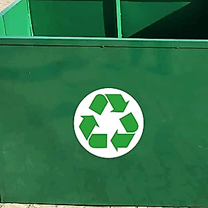Pop Resin 1.5" Inch Recycle Logo Stickers Round Recycling Symbol Labels Self Adhesive Indoor and Outdoor Stickers 500 Per Roll