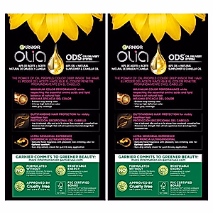 Garnier Hair Color Olia Ammonia-Free Brilliant Color Oil-Rich Permanent Hair Dye, 5.03 Medium Neutral Brown, 2 Count (Packaging May Vary)