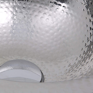 Nantucket Sinks ROS-OF 13" Hand Hammered S. Steel Bathroom Sink