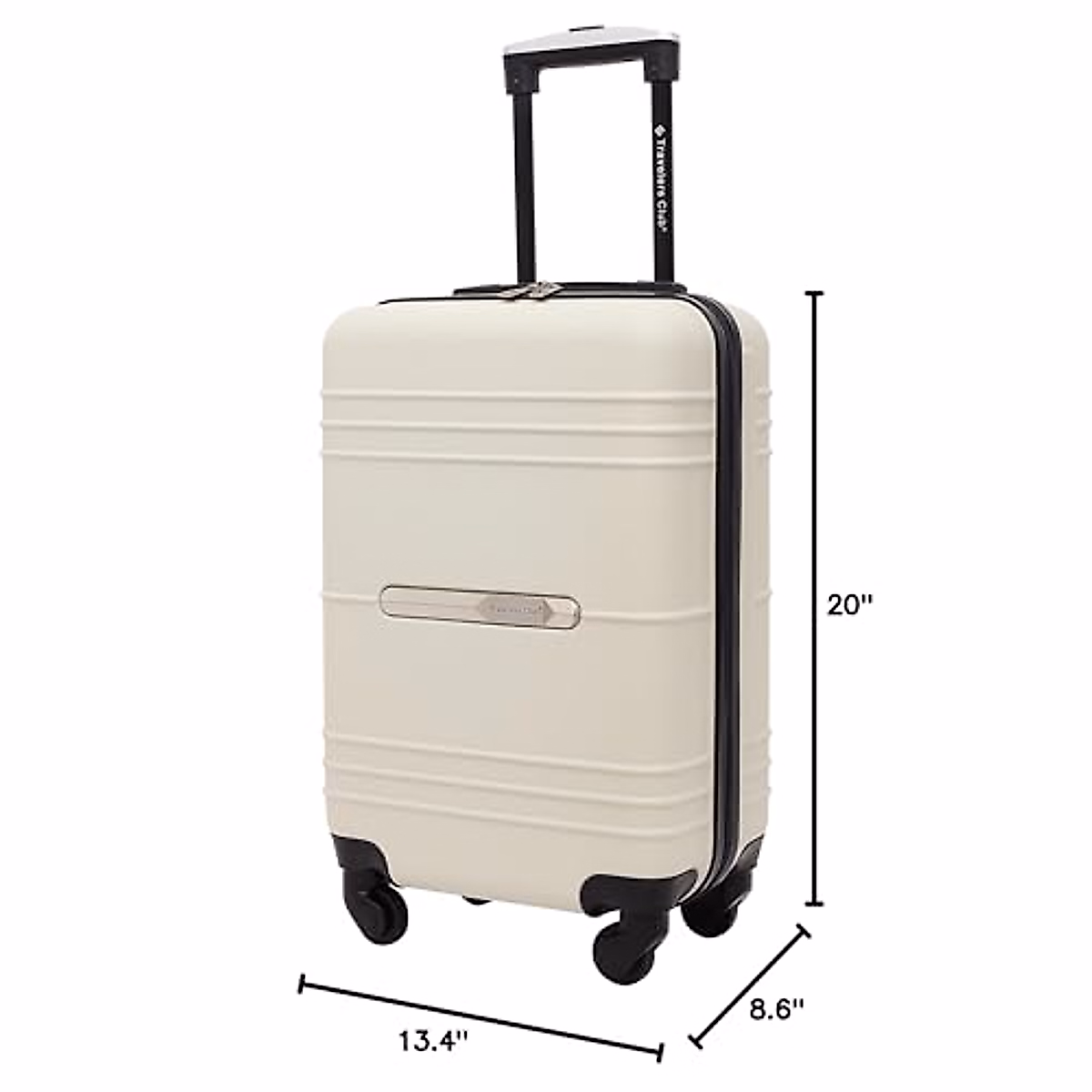 Travelers Club Richmond Spinner Luggage, Bone, Carry-On 20-Inch