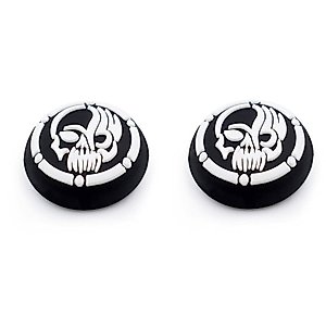 2 in 1 Analog Stick Joystick Rubber Silicone Cap Thumbstick Thumb Grip Cover Case Skin Joystick Grips for PS5 PS4 PS3 Xbox One Xbox 360 Controller (S)