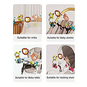 Baby Toys Musical Crib Mobile Bed Bell Holder Arm Bracket for Girls Boys, Rattles, Comfort Toys for Newborn Infant Boys Girls Toddlers The Claw Part can be Adjusted Width-DIY Toy Decoration