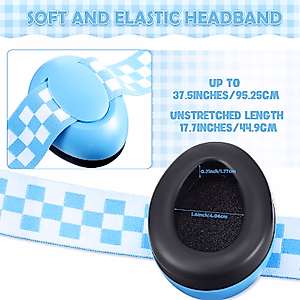 TOODOO Baby Ear Protection Noise Cancelling Ear Muffs Toddler Headphone with Adjustable Elastic Headband for Baby 3-36 Month
