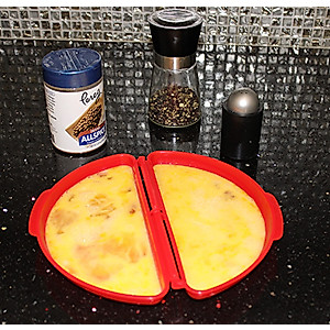 Dependable Industries inc. Essentials Microwaveable Microwave Omelet Pan and 2 Cavity Egg Poacher Set BPA Free Plastic Quick Egg Maker