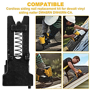 45RN-VSA Vinyl Siding Nailer Adapter Kit, Replaces DeWalt DW45RN, Spring-loaded DW45RN Siding Roof Nail Maintenance Gun Kit