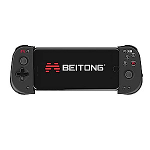 BEITONG Wireless Mobile Phone Game Controller, Bluetooth Gaming Controller Gamepad with Button Custom Function and No activation for iPhone/iPad/Android Mobile Smartphone Tablet (W1, Black)