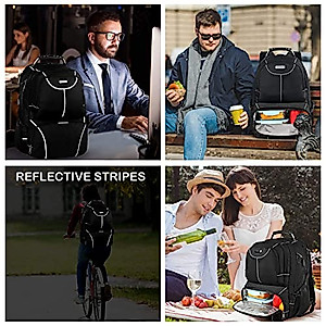 VECKUSON Lunch Bag Backpack, Insulated Cooler Lunch Box Backpack, Extra Large Travel Laptop Backpack, 18.4 Laptop Backpack for unisex, 55L Extra Large Gaming Laptops Backpack with USB Charger Port