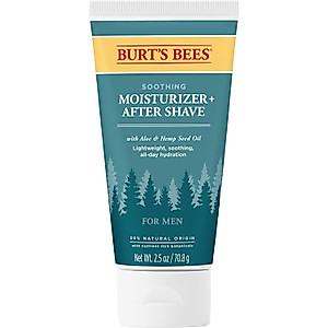 Burt's Bees Soothing Moisturizer + After Shave with Aloe & Hemp, For Men, 2.5 Ounces