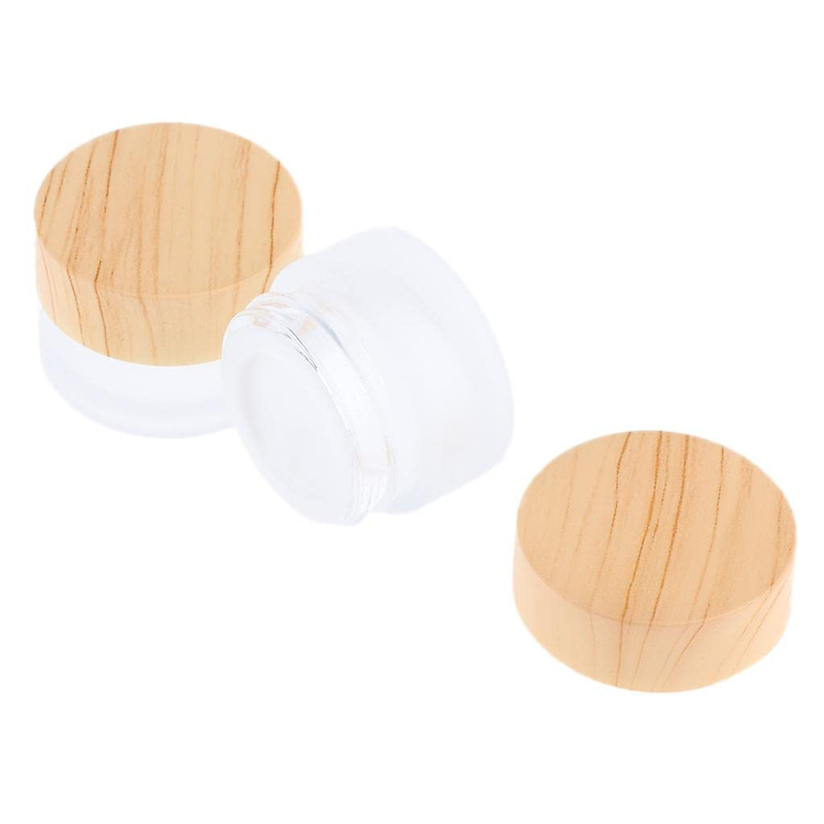 Jojomis 4x Leakproof Makeup Cream Jars Refillable Moisturizer Storage Containers Pot