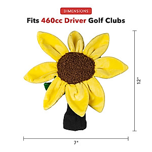 Daphne's Headcovers Sunflower Driver Headcover | Premium Driver Headcovers | Funny Golf Club Covers | Stylish Protection for Your Clubs | Men's Golf Gear | Driver Headcover for Men and Women