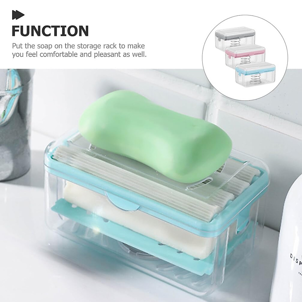 Cabilock 3pcs Box Soap Dish Foaming Holder Soap Foaming Case Soap Drainer Soap Foaming Tool Soap Container Foaming Soap Dish Soap Dishes for Bar Soap Household Soap Holder Travel Pp