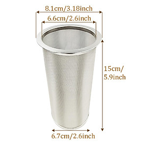 Cold Brew Coffee Filter For 1Quart/32OZ Wide Mouth Mason Jar 304 Stainless Steel 100 Micron Mesh Filter For Cold Brew Coffee Maker
