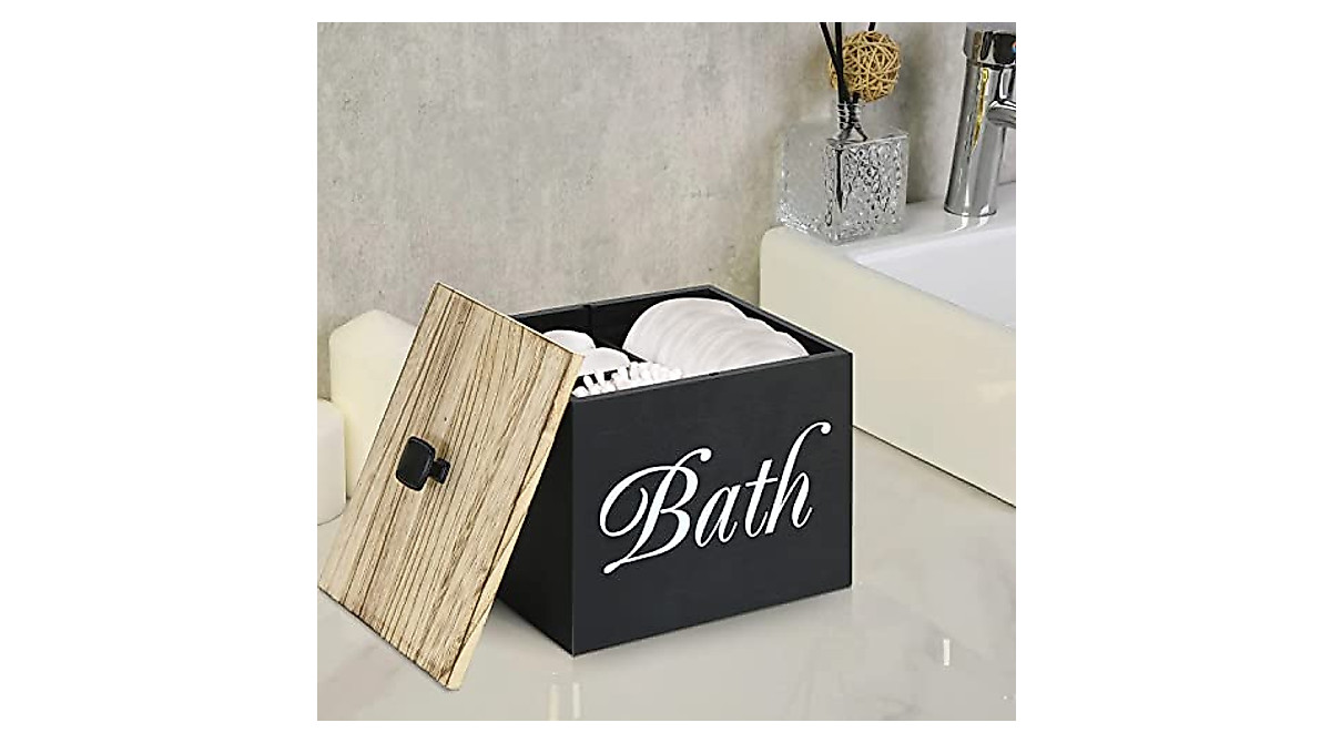 Tampon Storage Bathroom Container with Lid, Tampon Holder for Bathroom ...